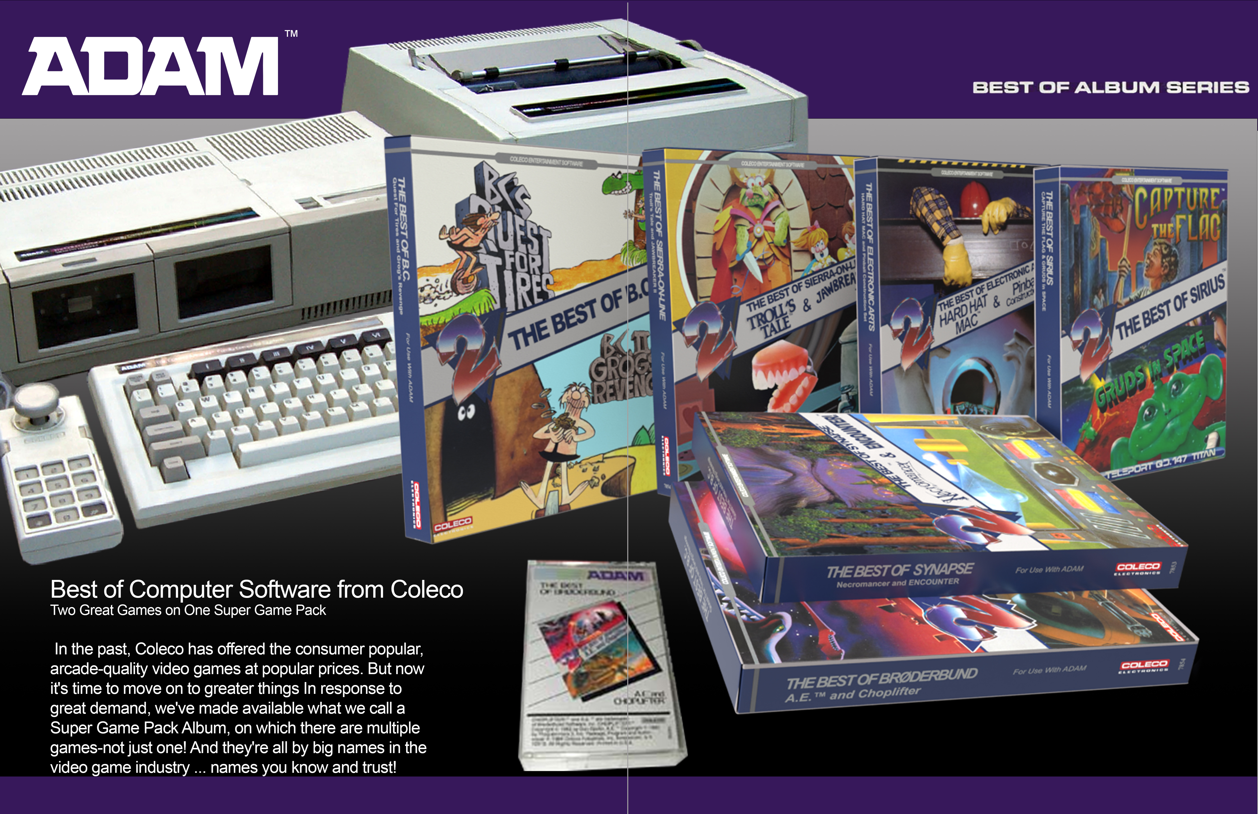 ColecoVision ADAM Graphics & Artwork Collection | Posters & Promotional Art